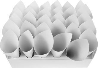 Cabilock UTHCLO Hochzeit Konfettihalter St&auml;nder Satz mit 30 Wei&szlig;en T&uuml;ten Papiert&uuml;tenhalter f&uuml;r Bl&uuml;tenbl&auml;tter S&uuml;&szlig;igkeiten und Gastgeschenke Wiederverwendbares P