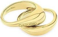Calvin Klein Bague pour Femme Collection ELONGATED DROPS Couleur Or jaune