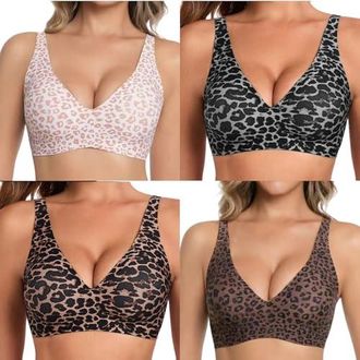 Generic Jelly Soutien-gorge l&eacute;opard sans armatures Soutien-gorge push-up sans couture Soutien-gorge sans armatures Soutien-gorge push-up sans armatures Soutie