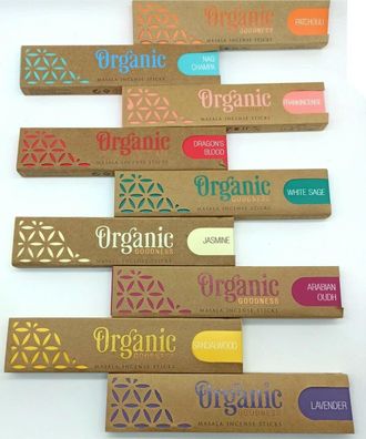 Generico Song Fo India InCENSO Stick Masala Organic 12 Packungen (9 Düfte)