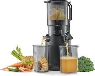 Caso Juice Fit Pro - Slow Juicer, Testsieger: Haus & Garten Test, niedrige Umdrehungszahl (40 U/min), Gro&szlig;e Einf&uuml;ll&ouml;ffnung von 130 mm &Oslash; f&uuml;r ganze Fr&uuml;chte, 
