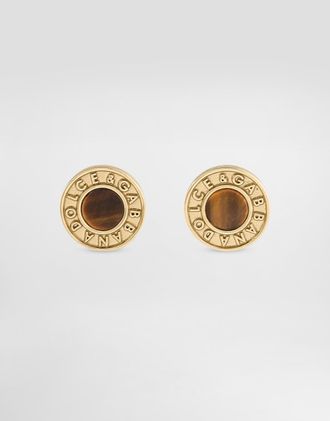 Dolce & Gabbana Dg Logo And Stone Pin Earrings - Mann Bijoux Gold Metall Onesize