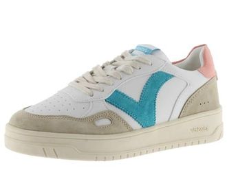 Victoria Basket Basse Unisexe Se&uacute;l Effet Cuir & Pi&egrave;ces Color&eacute;es & en Cro&ucirc;te De Cuir en Contraste 1257101 pour Adulte Melocoton 36