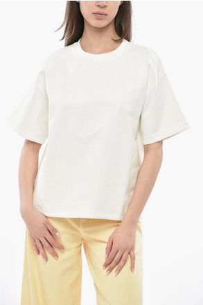 Bottega Veneta Cotton Crewneck T-Shirt with Poplin Lining size Xs