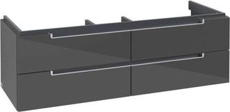 Villeroy & Boch Waschtischunterschrank SUBWAY 2.0 f&uuml;r Schrankwaschtische 1287 x 420 x 449 mm Glossy Grey A69100FP