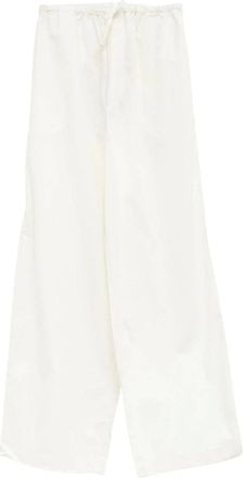 BASERANGE Femme, Pantalons, Blanc, Taille: 38 FR Pantalon Large &agrave; Taille Cordon