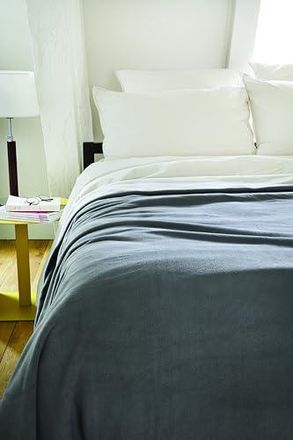 Toison d'Or Decke Narvik doppelseitig aus Polyester, 180 cm x 220 cm, Größe Stahl/Natur