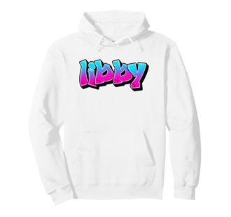 BDAZ Libby Graffiti Personalisierter Name Blau Rosa Frauen M&auml;dchen Pullover Hoodie