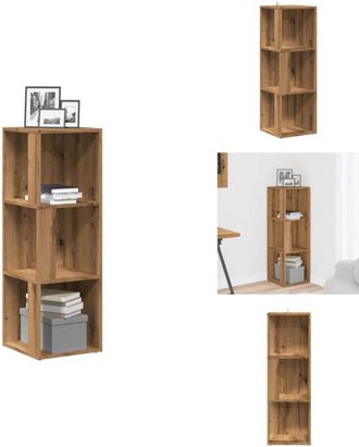 vidaXL Eckregal Artisan-Eiche 33x33x100 cm Holzwerkstoff - Eckregal - Eckregale - Eckschrank - B&uuml;cherregal