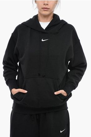 Nike Fleeced-Cotton Blend Hoodie with Contrasting Logo size S