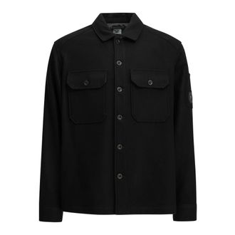 C.P. Company C.p. Company - Chemise Logo Regular Fit - Homme - Vestes - Noir - Taille: M