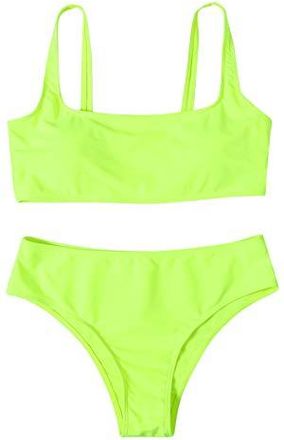 Generic Bikini pour femme - Sexy et &eacute;l&eacute;gant - Deux pi&egrave;ces - Triangle - Col en V - Maillot de bain push-up - Bikini incurv&eacute; - Haut de bikini - Soutien de la po