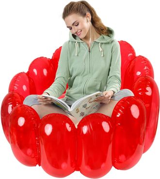 Generic Transparenter Aufblasbarer Stuhl - Aufblasbare St&uuml;hle f&uuml;r Erwachsene, transparenter PVC-Aufblasbarer Stuhl f&uuml;r den Au&szlig;enbereich | Aufblasbarer Sofasit