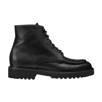 Doucal's Homme, Chaussures, Noir, Taille: 41 EU Bottes de Combat en Cuir Foulonn&eacute;