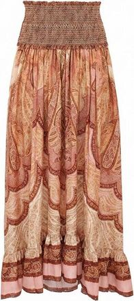 Zimmermann Damen Seidenrock WANDERLUST FRILL Maxi