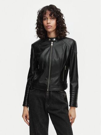 Guess Jacke aus Kunstleder W6YL25 W2914 Schwarz Regular Fit