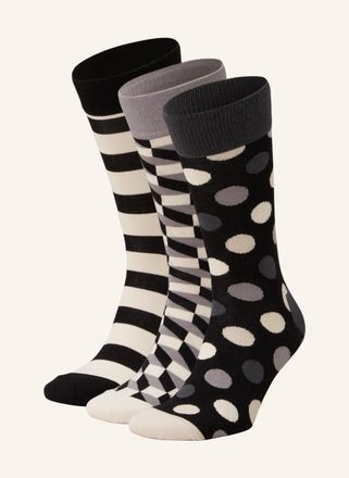 Happy Socks 4er-Pack Str&uuml;mpfe Classic Black & White Mit Geschenkbox schwarz