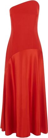 Solace London Edison Midi Kleid - - Dresses - Damen - Rot - L