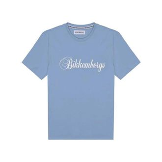 Dirk Bikkembergs Homme, Tops, Bleu, Taille: XL Cotton Crewneck T-Shirt