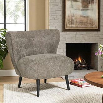 Pier Import Pier Import - Fauteuil marron en tissu bouclette berlin