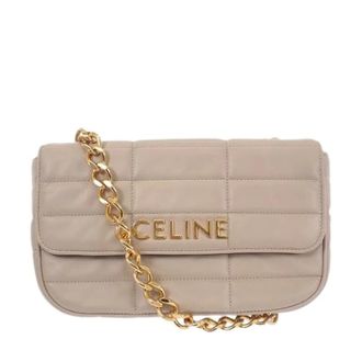 Celine Sac bandouli&egrave;re en cuir dagneau matelass&eacute; Pre-owned - Femme - Pre-owned - Beige - Taille: ONE Size