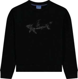 Paul & Shark sweat en coton à imprimé requin - Noir