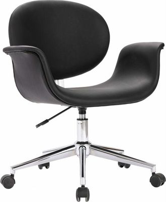 vidaXL Chaise pivotante à manger Noir Similicuir Vidaxl
