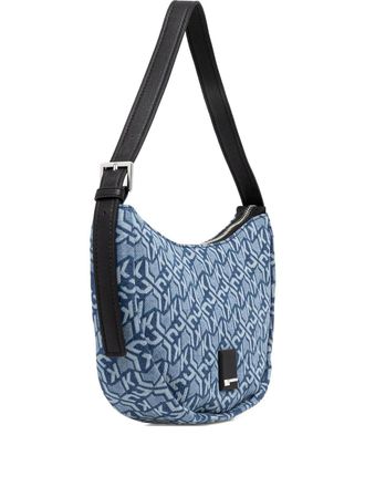 Karl Lagerfeld sac porté épaule à motif monogrammé - Bleu