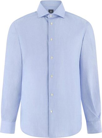 Boggi Milano Homme, Chemises, Bleu, Taille: 5XL Chemise &agrave; Rayures Col Windsor Coupe Classique