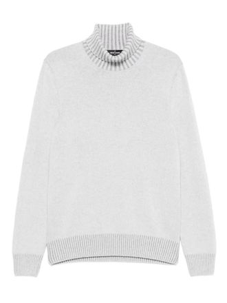 Gran Sasso pull en maille côtelée à col roulé - Gris