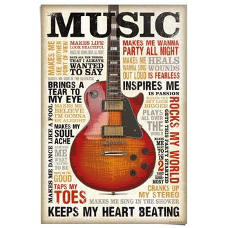 Reinders Poster, Music is Passion, Hobbyraum, Poster, Wanddeko, Room Decor, 150 gr. gl&auml;nzend Bilderdruckpapier, Braun, 91,5 x 61