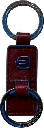 Piquadro Homme, Accessoires, Rouge, Taille: ONE Size Leather Two-Ring Keychain