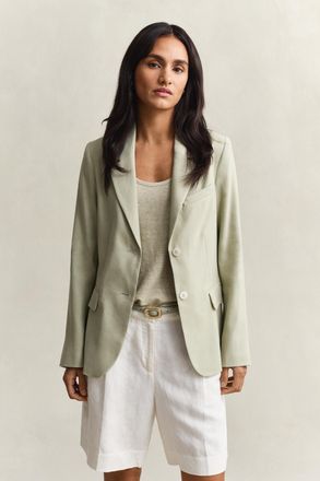 GANT Damen Stretch-Blazer aus Leinen (32) COUNTRY BEIGE