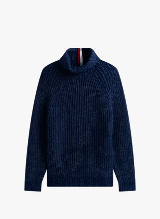 Tommy Hilfiger Pull col roul&eacute; en laine et coton m&eacute;lang&eacute;s