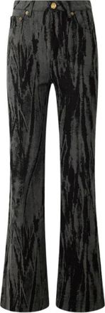 Roberto Cavalli Femme, Pantalons, Noir, Taille: 38 FR Denim Jeans With a Streak Effect