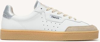 Faguo Baskets blanc et argent&eacute; cuir - LUMBO