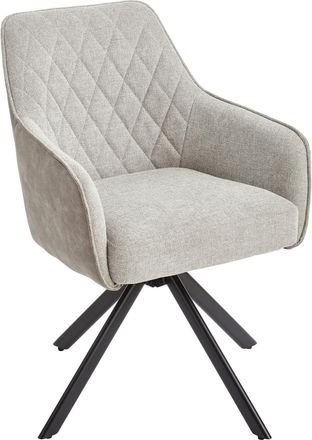 Livetastic Armlehnstuhl Beige, Braun, Grau, Schwarz, Beige, Holz, Metall, Textil, Pappel, Sperrholz, F&uuml;llung: Schaumstoff, Taschenfederkern, Drehkreuz, 60x87x65 