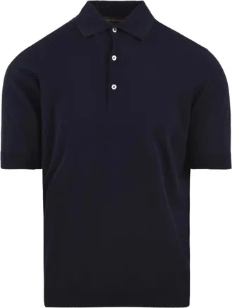 FILIPPO DE LAURENTIIS Homme, Tops, Bleu, Taille: M Polo en coton - Essentiel