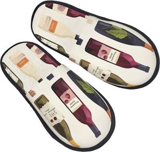 Generic Pantoufles Unisexes Bouteille De Vin Mignonne Chaussons Femme Confort Lavable Pantoufles Pour Invités, Pour Mariage, Fête, Femmes, M