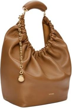 Loewe Durchschnittlicher Squeeze -Beutel in Lammleder - Beige