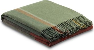 BIEDERLACK Plaid Sheffield Wolle/Kaschmirhaar grün Größe 130x170 cm