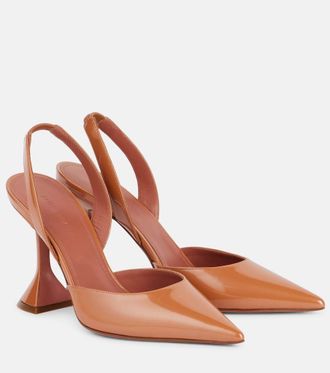 Amina Muaddi Slingback-Pumps Holli Sling 95 aus Lackleder