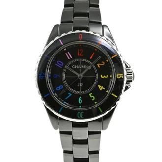 Chanel Montre bracelet en c&eacute;ramique Pre-owned - Femme - Pre-owned - Noir - Taille: ONE Size