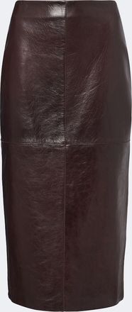 Sportmax Jupe midi en cuir