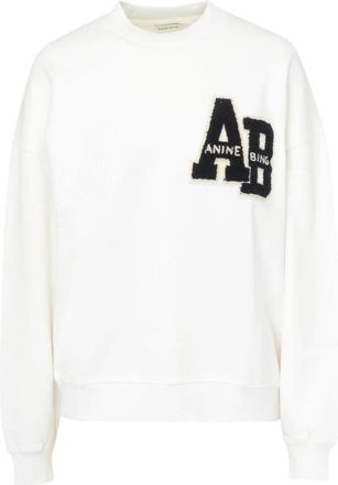 Anine Bing Femme, Sweatshirts et sweats &agrave; capuche, Blanc, Taille: 36 FR Miles Oversized SweaT-shirt