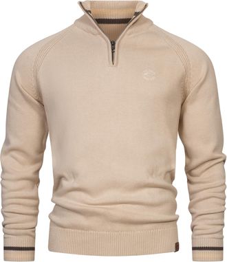 Indicode Herren INSwift Strickpullover mit Stehkragen und Rei&szlig;verschluss | Herrenpullover Pulli f&uuml;r M&auml;nner Kit, XXL