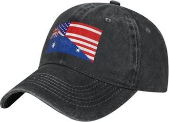 Generic Casquette Trucker Drapeaux Am&eacute;ricain Et Australien R&eacute;glable Casquettes De Golf L&eacute;ger Sunhat pour Ext&eacute;rieur Festivals Course