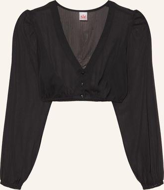 Spieth & Wensky Dirndlbluse Efeu schwarz