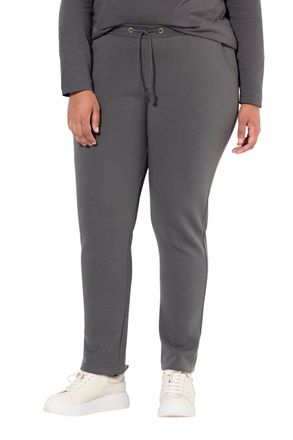 Ulla Popken Damen gro&szlig;e Gr&ouml;&szlig;en &Uuml;bergr&ouml;&szlig;en Plus Size Sweathose, kuschelweiche Innenseite, Elastikbund