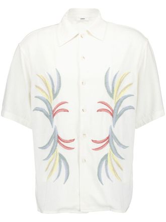 Commas chemise brodée à col cubain - Tons neutres